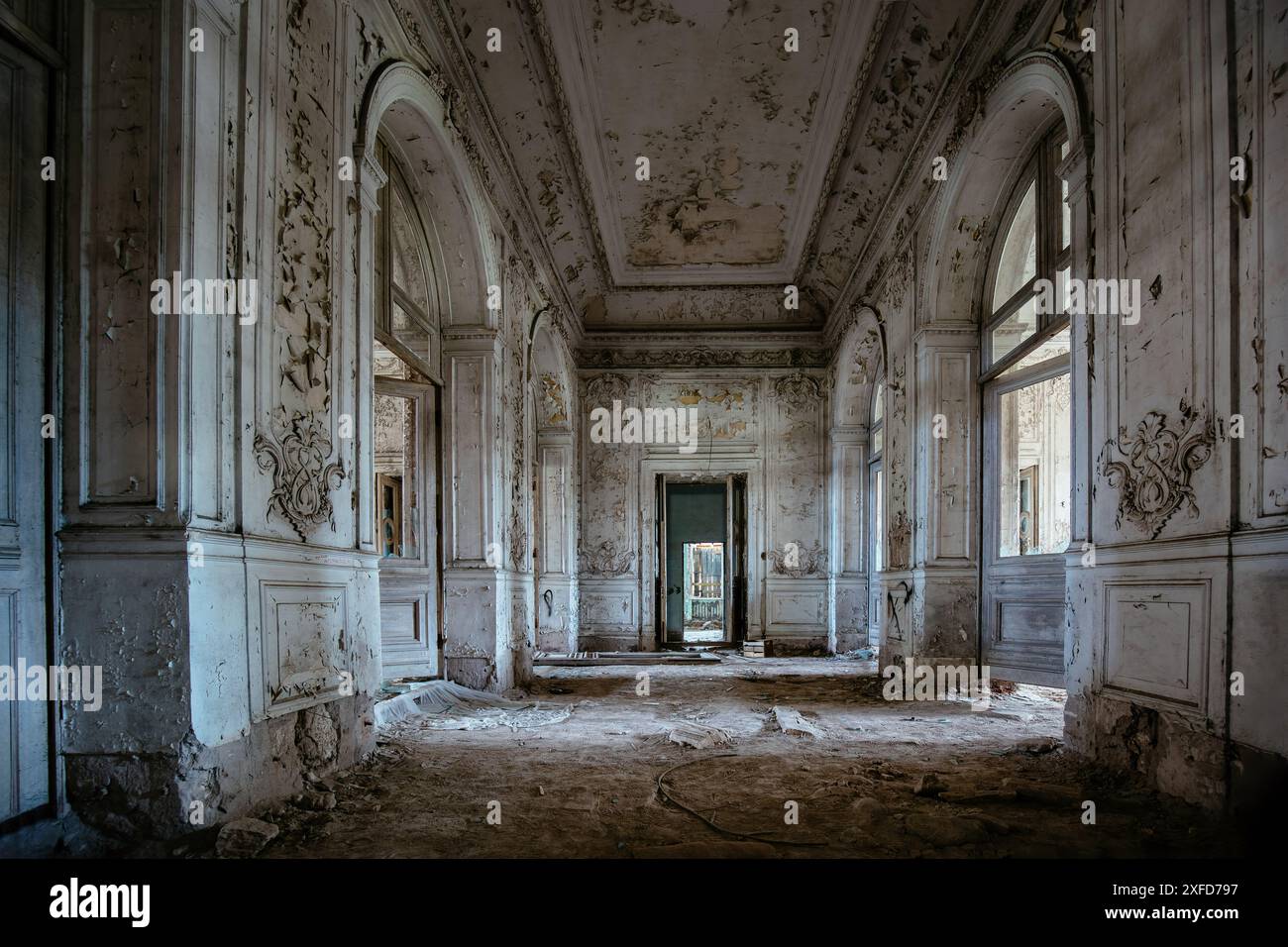 Old ruined abandoned Palace of the Grand Prince Mikhail Nikolaevich ...