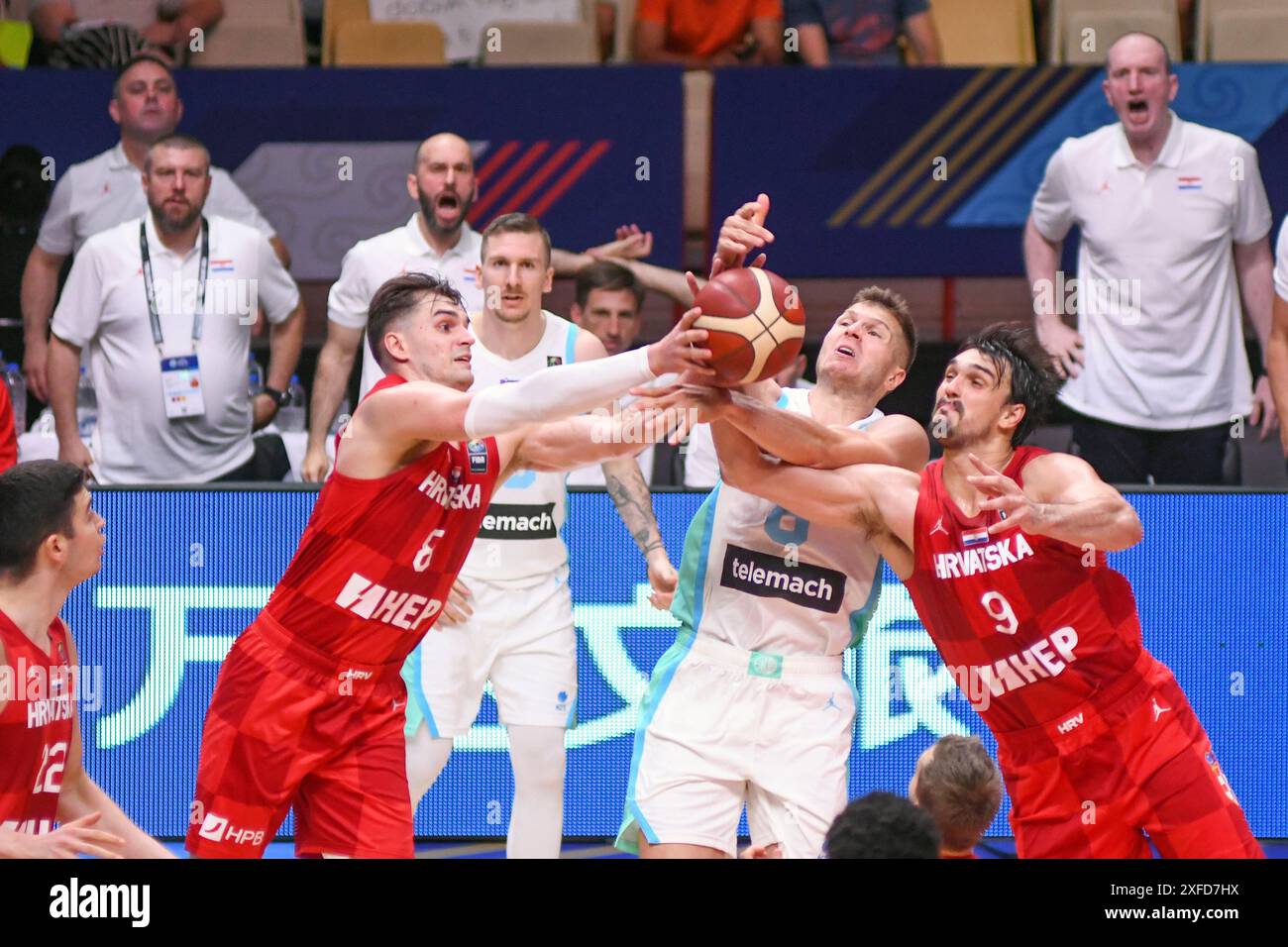 Mario Hezonja, Dario Saric (Croatia). FIBA Olympic Qualifying ...