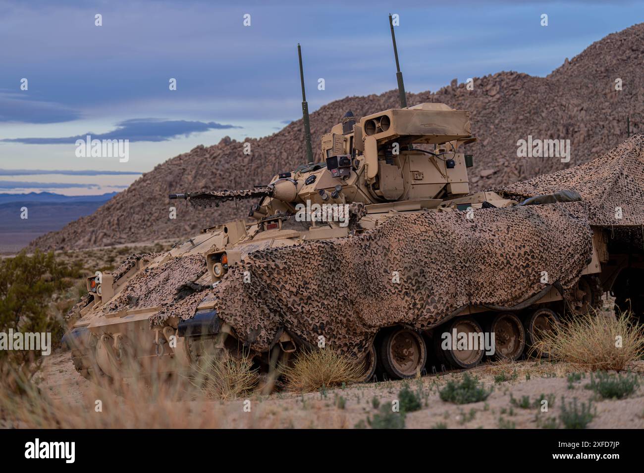 U.S. Army M2A3 Bradley Fighting Vehicle assigned to 1st Armored Brigade ...