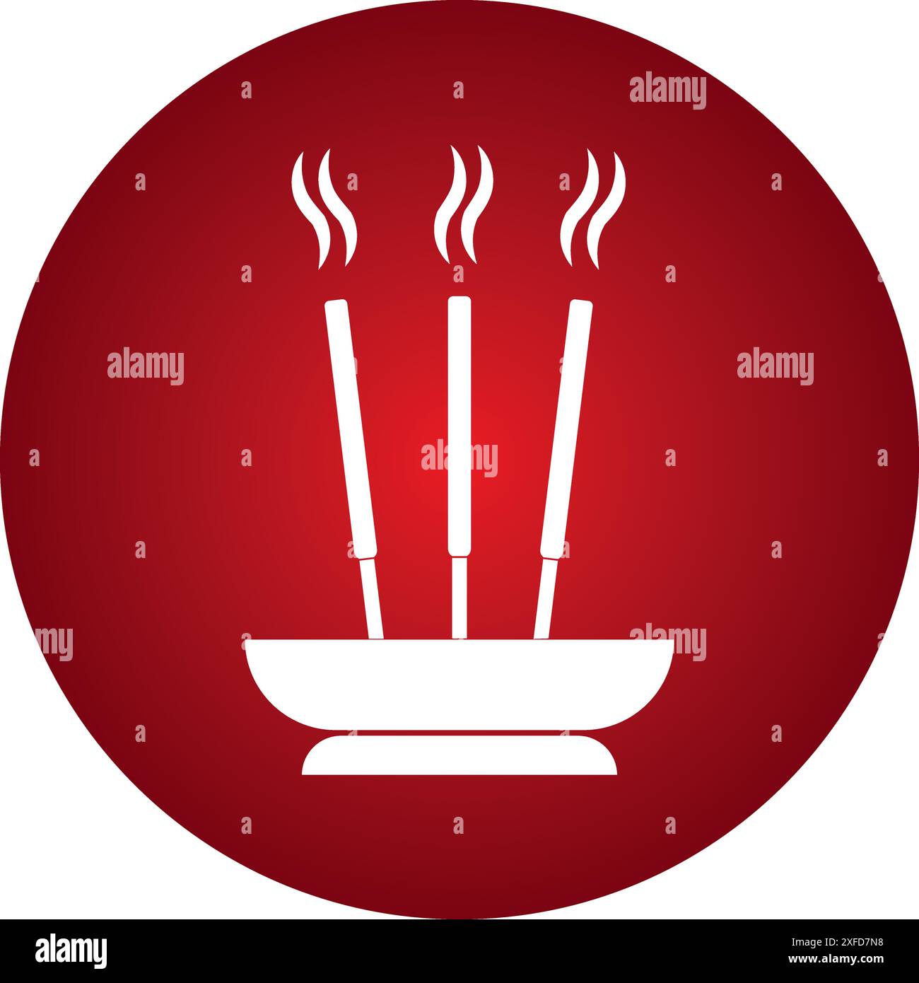 Chinese prayer incense vector icon illustration symbol design Stock ...