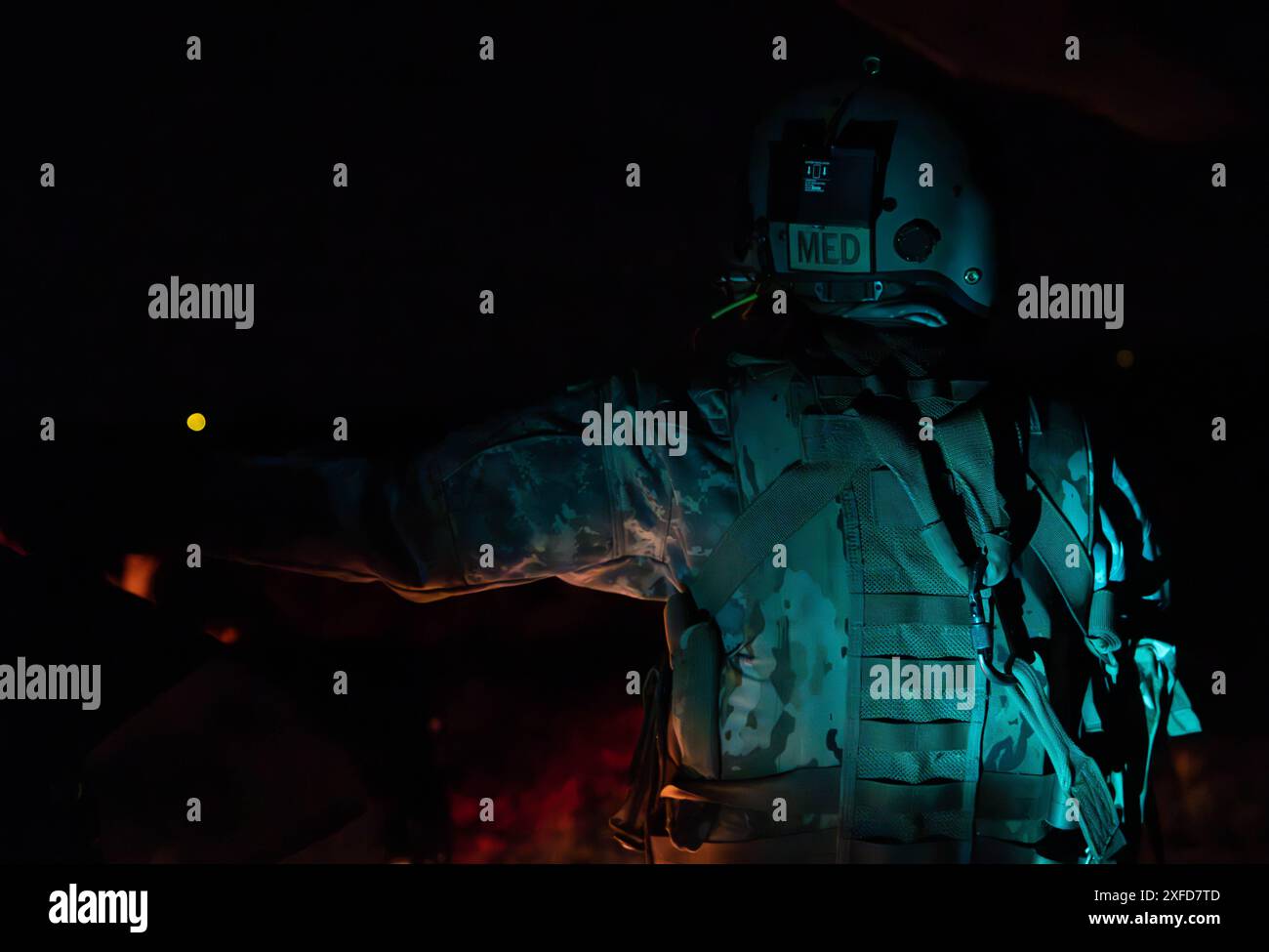 U.S. Army Spc. Prentice Urban, a crew chief assigned to Charlie Company ...