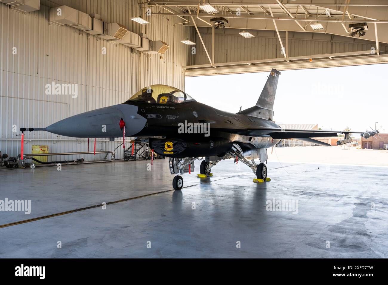 The 8th Fighter Squadron displays an F-16 Viper, painted to resemble an ...