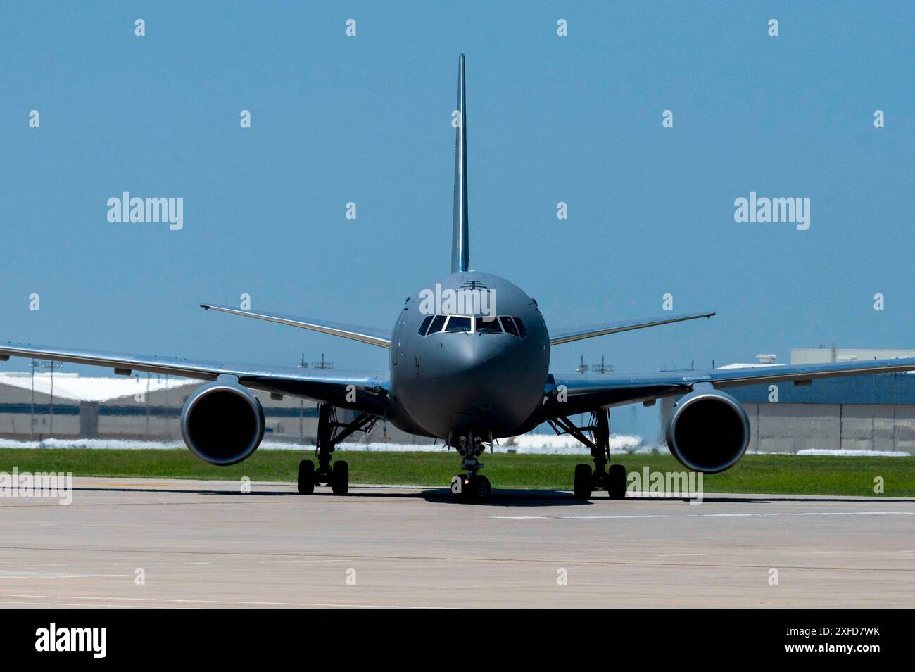A KC-46A Pegasus arrives at McConnell Air Force Base, Kansas, July 1 ...
