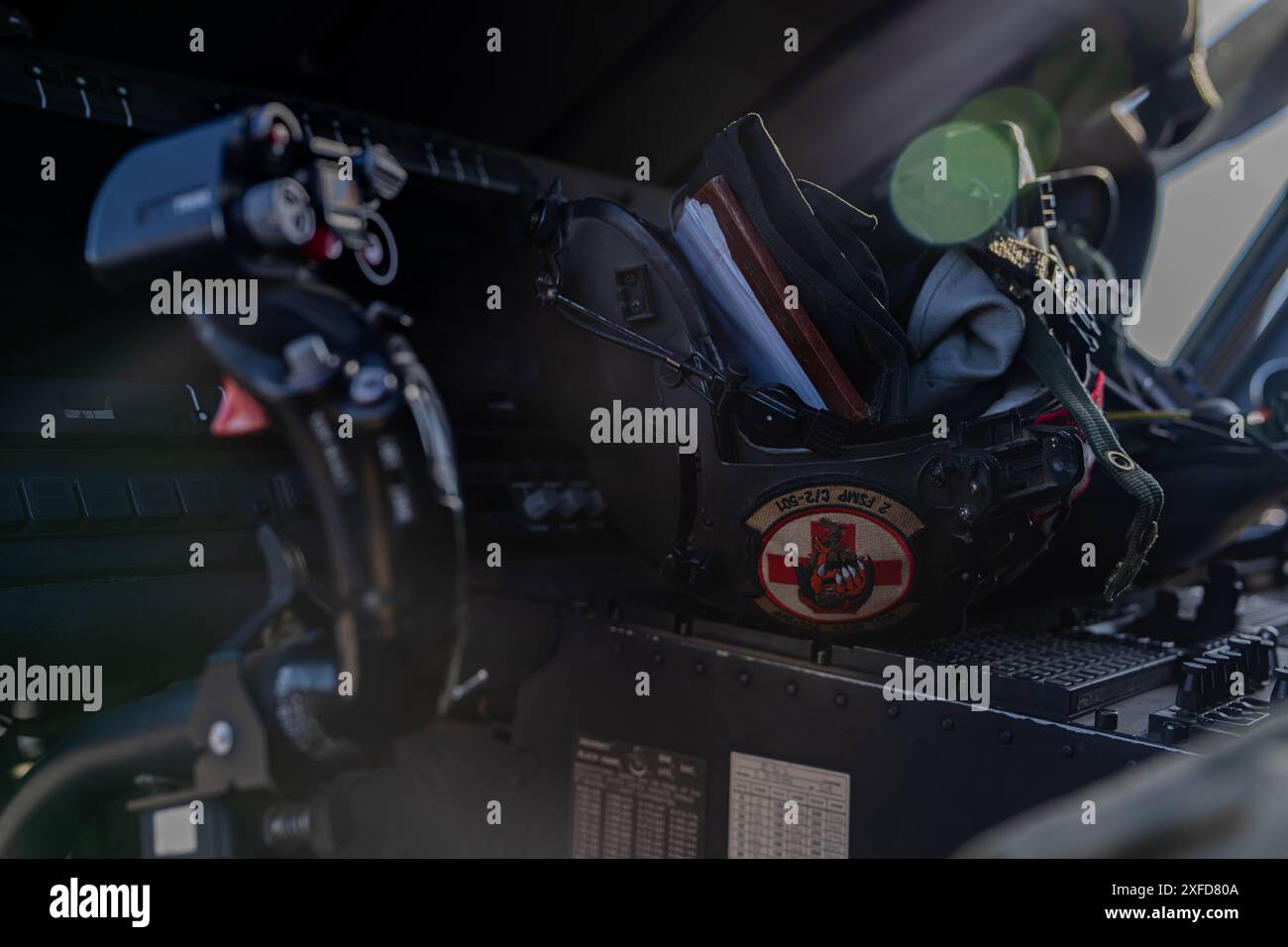 Portrait of a HH-60M Black Hawk pilot's helmet assigned to Charlie ...