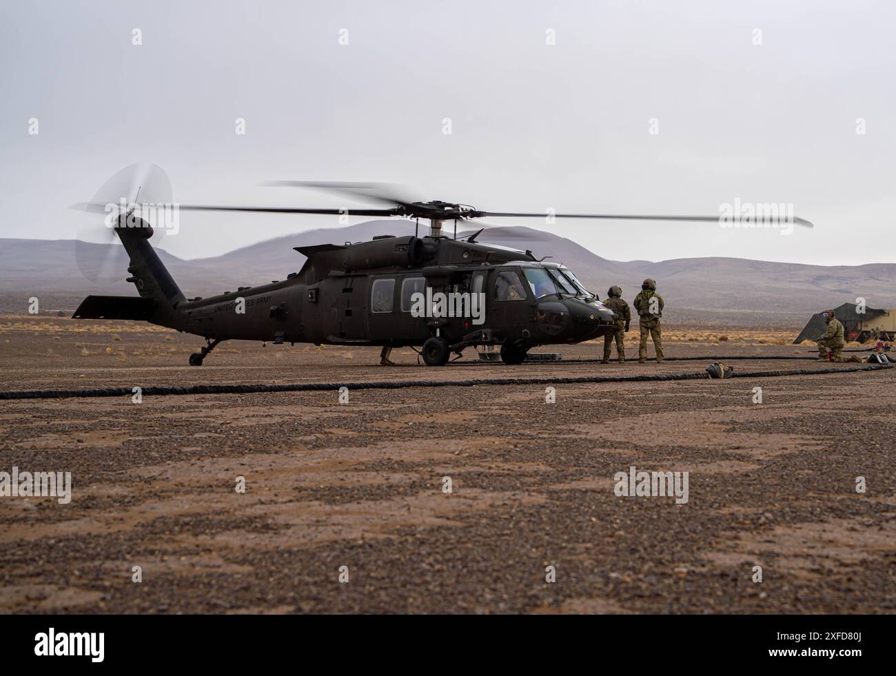 U.S. Army UH-60M Black Hawk assigned to Bravo Company, 3rd Attack ...