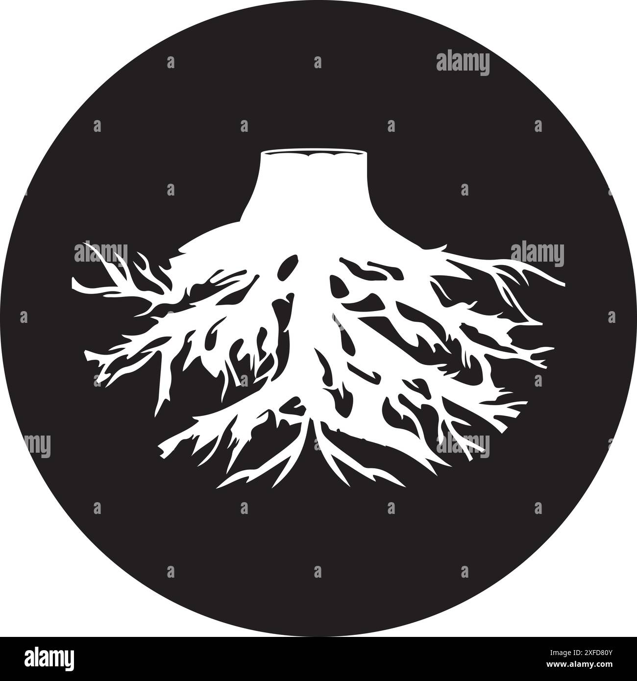 tree root icon vector illustration symbol design Stock Vector Image ...