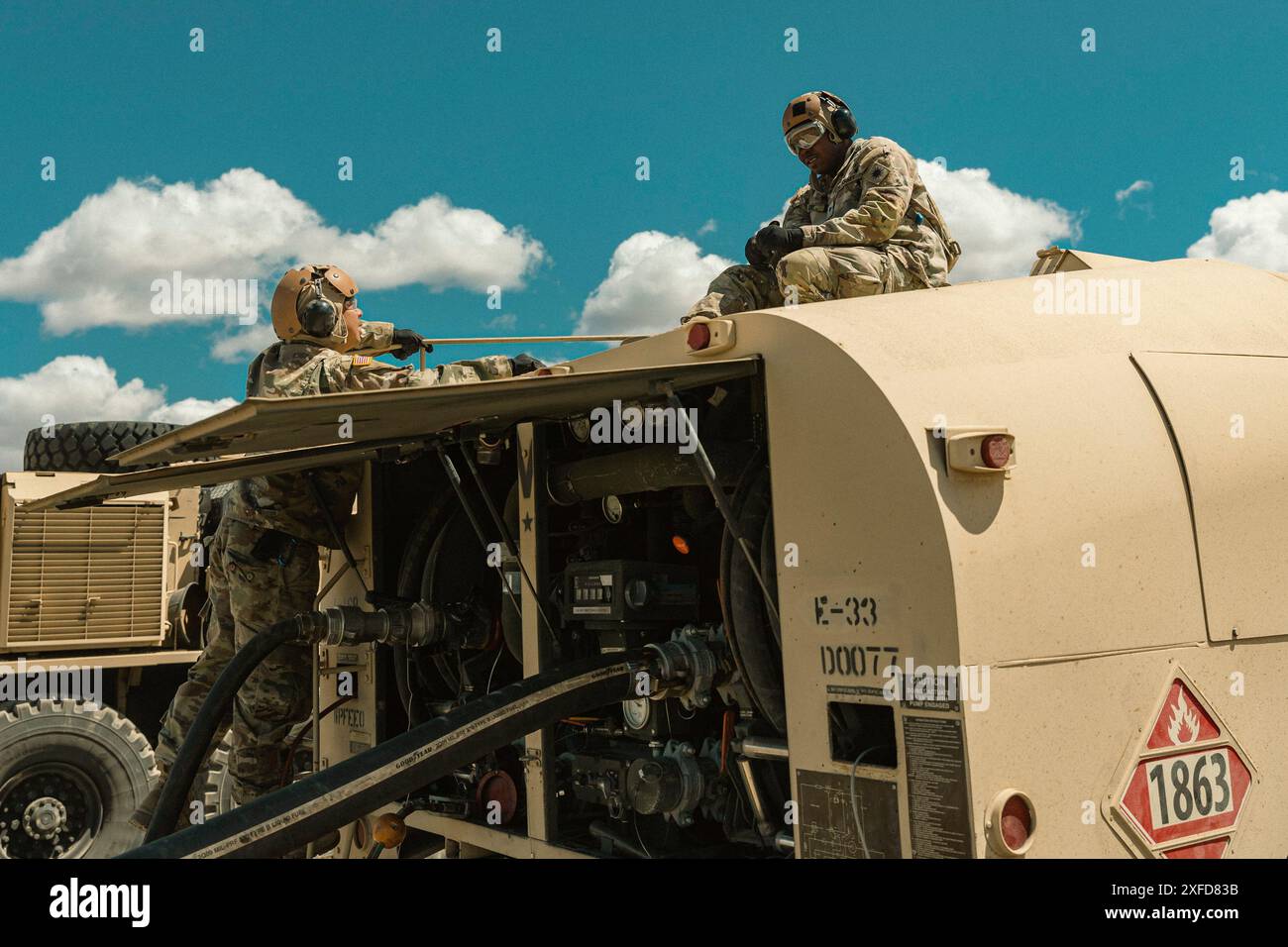 U.S. Army petroleum supply specialists with 1st Battalion, 168th ...