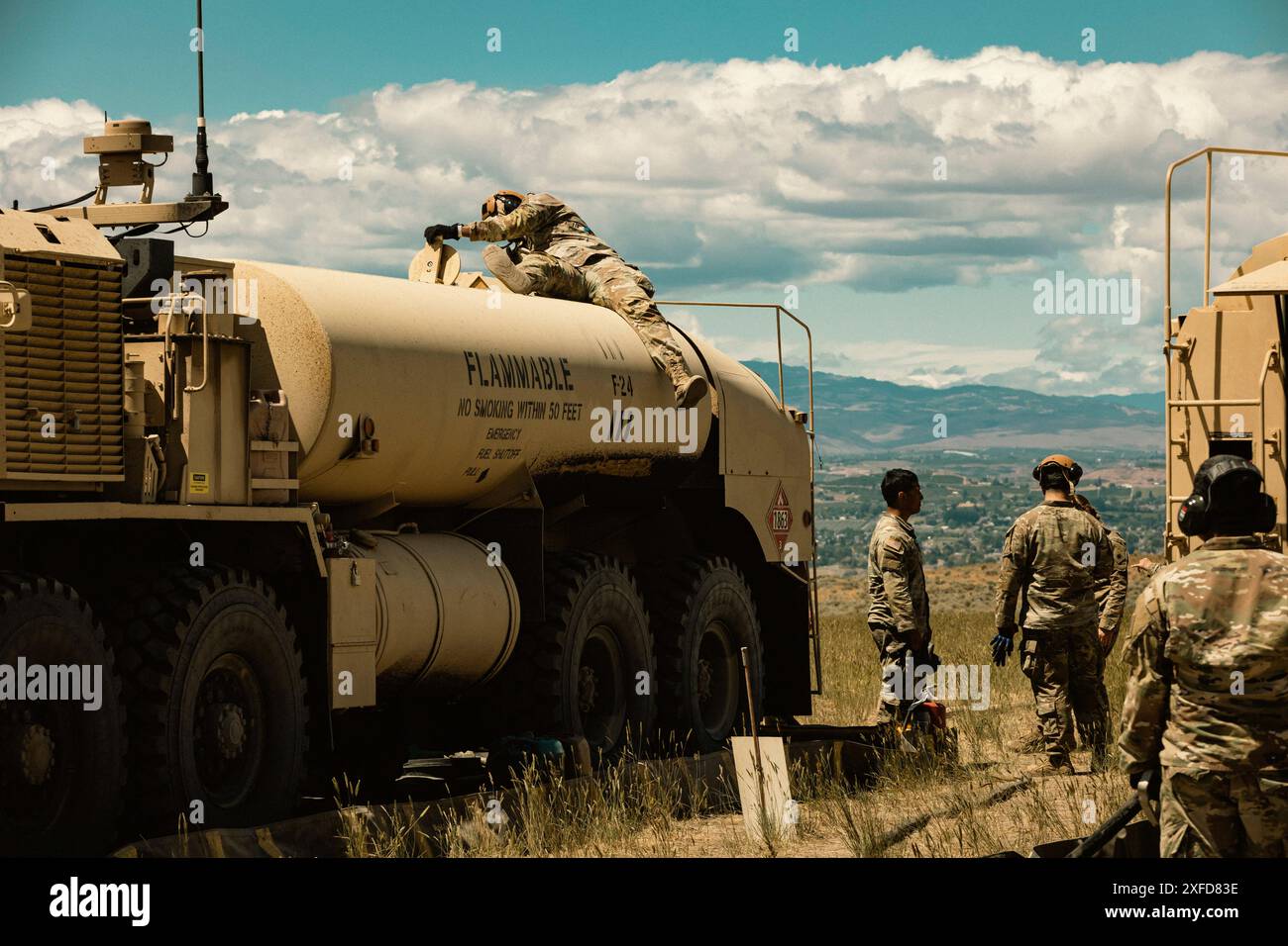 U.S. Army petroleum supply specialists with 1st Battalion, 168th ...