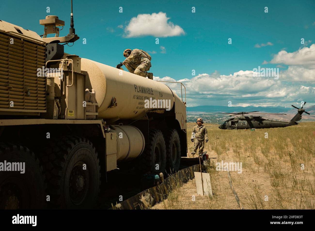 U.S. Army petroleum supply specialists with 1st Battalion, 168th ...