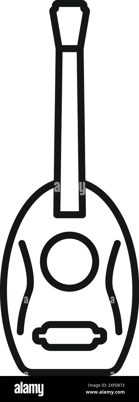 Mexican guitarron, a traditional bass instrument, shown as a simple ...