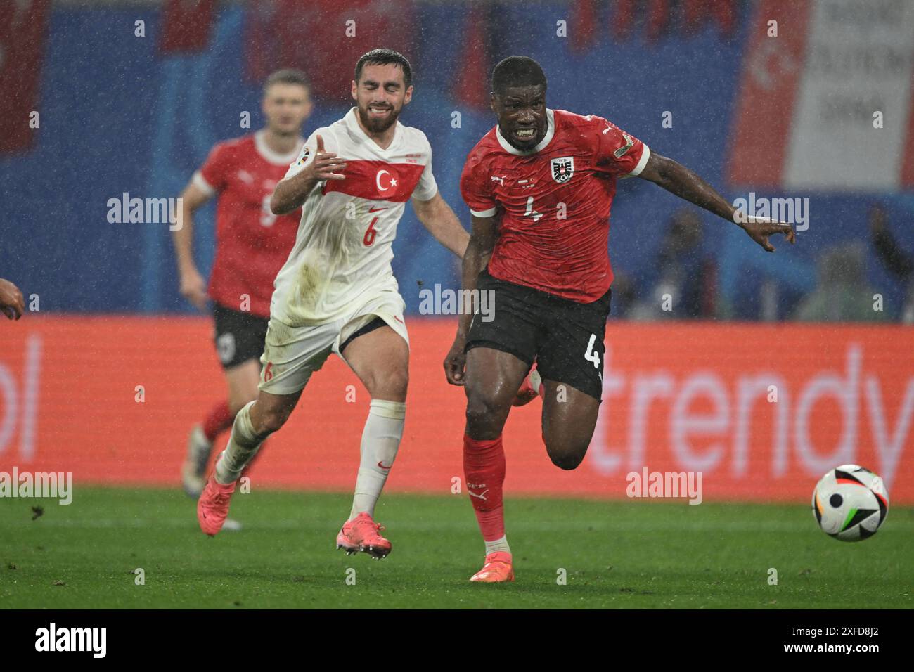 Kevin Danso (Austria)Orkun Kokcu (Turkiye) during the UEFA Euro Germany ...