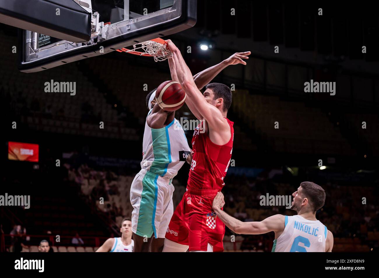 on Fiba's OQT 2024 ,Group Phase Grpoup A game against Slovenia at Peace and Friendship stadium ...