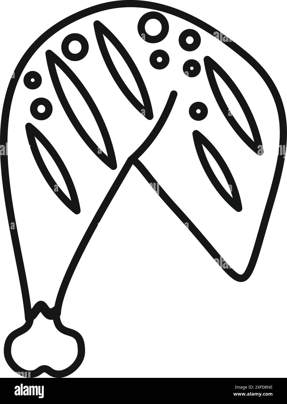 Chicken leg marks Cut Out Stock Images & Pictures - Alamy