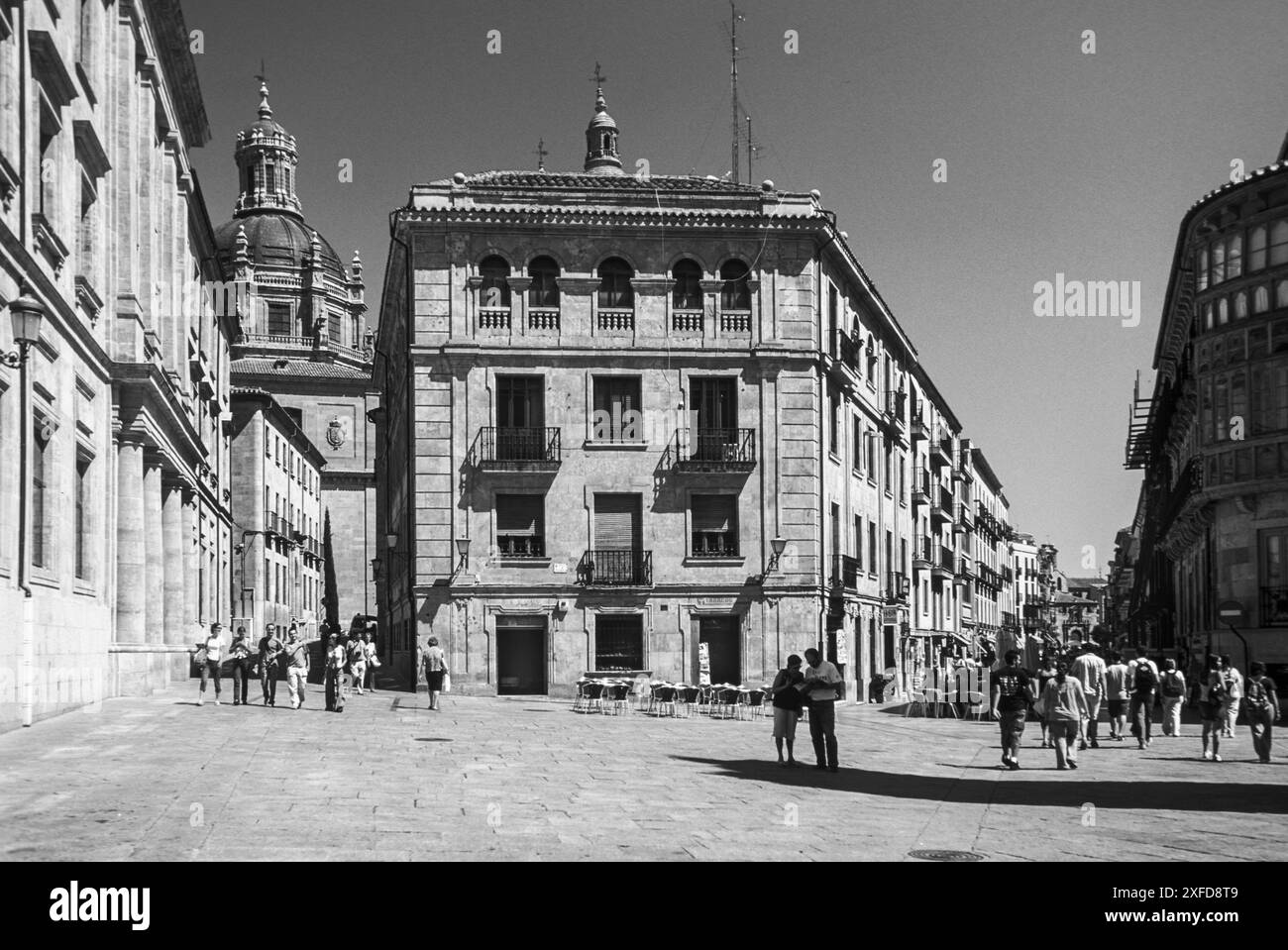 People walking the streets of Salamanca, Castile De Leon, Spain Stock ...