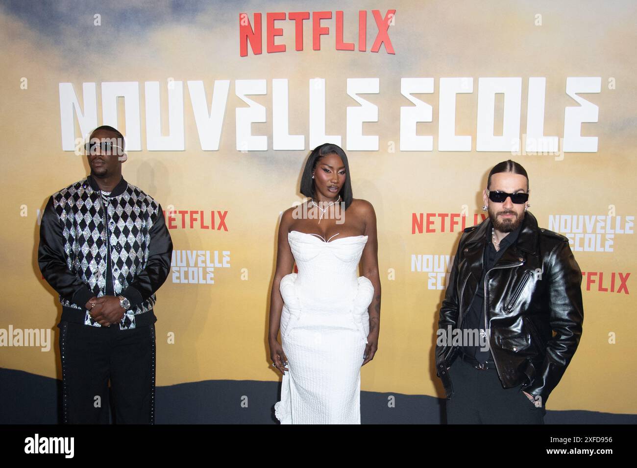 Paris, France. 02nd July, 2024. Jury members SDM, Aya Nakamura and SCH attending the Nouvelle ...