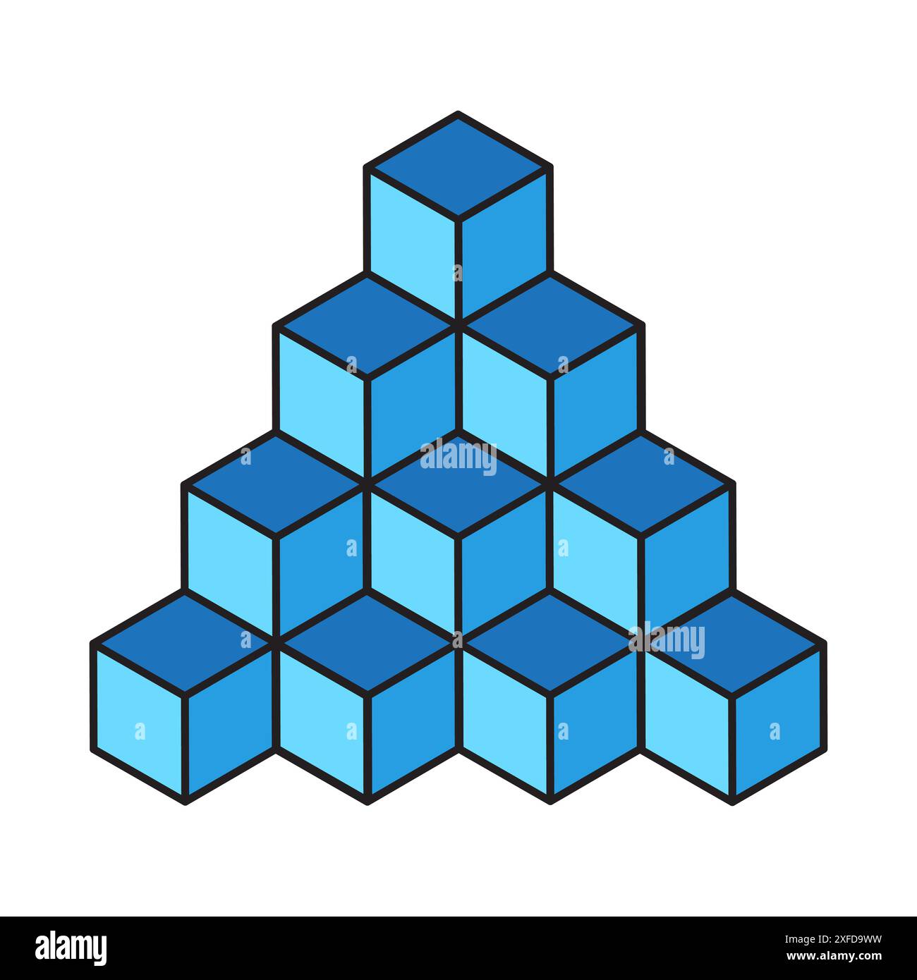 Geometric art cubes drawing hi-res stock photography and images - Alamy