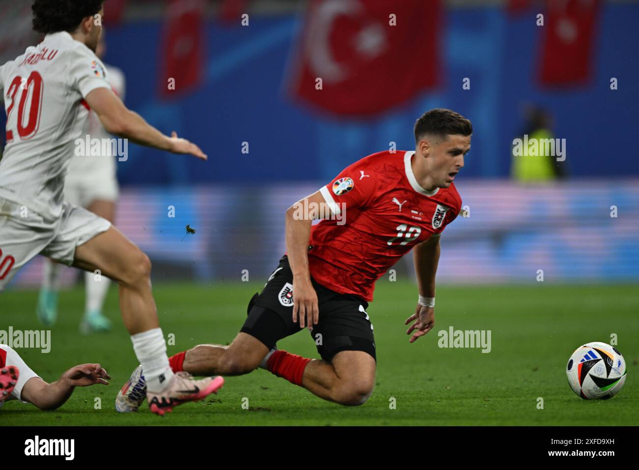 Christoph Baumgartner (Austria)Ferdi Kadoglu (Turkiye) during the UEFA ...