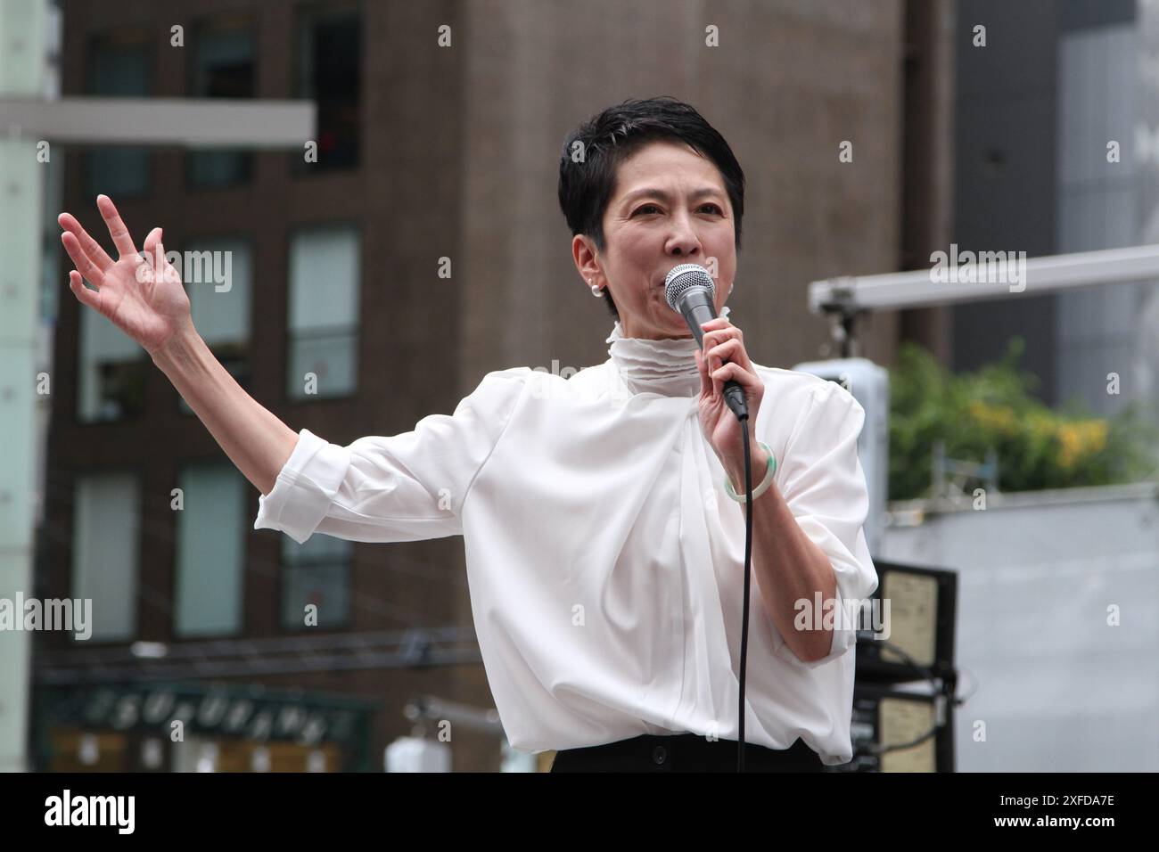 Tokyo, Japan. 30th June, 2024. Tokyo gubernatorial election candidate ...