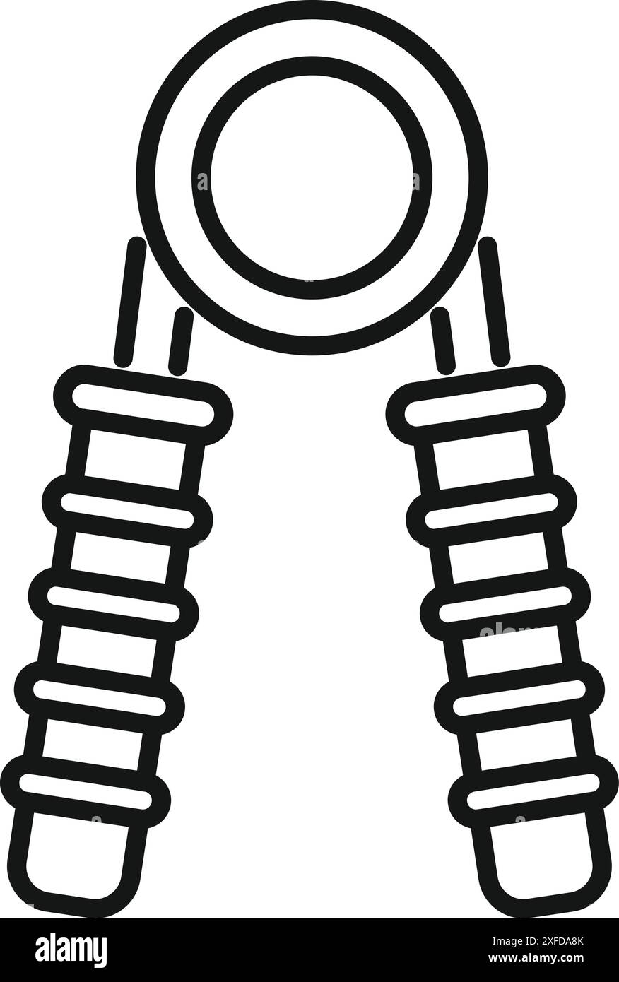 Hand grip exerciser with spring for forearm training Stock Vector Image ...