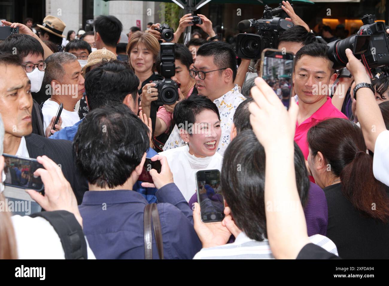 Tokyo, Japan. 30th June, 2024. Tokyo gubernatorial election candidate ...