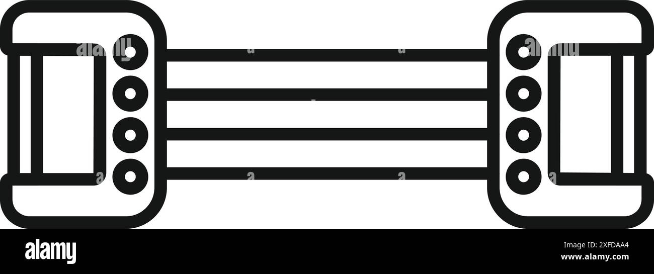 Chest expander equipment is expanding for arm muscle training Stock ...