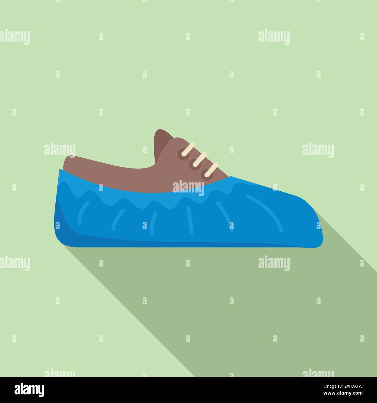 Illustration of a doctor wearing blue shoe covers in a hospital ...