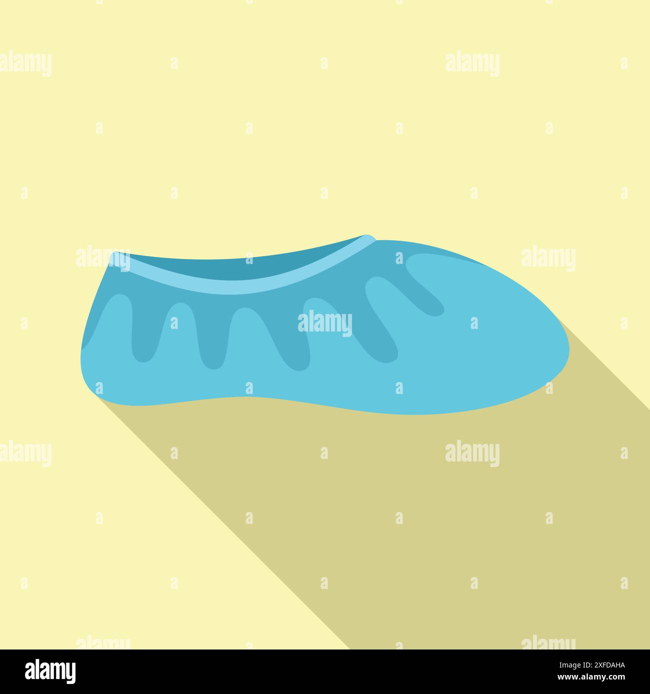 Blue medical shoe cover protecting from contamination in hospital or ...