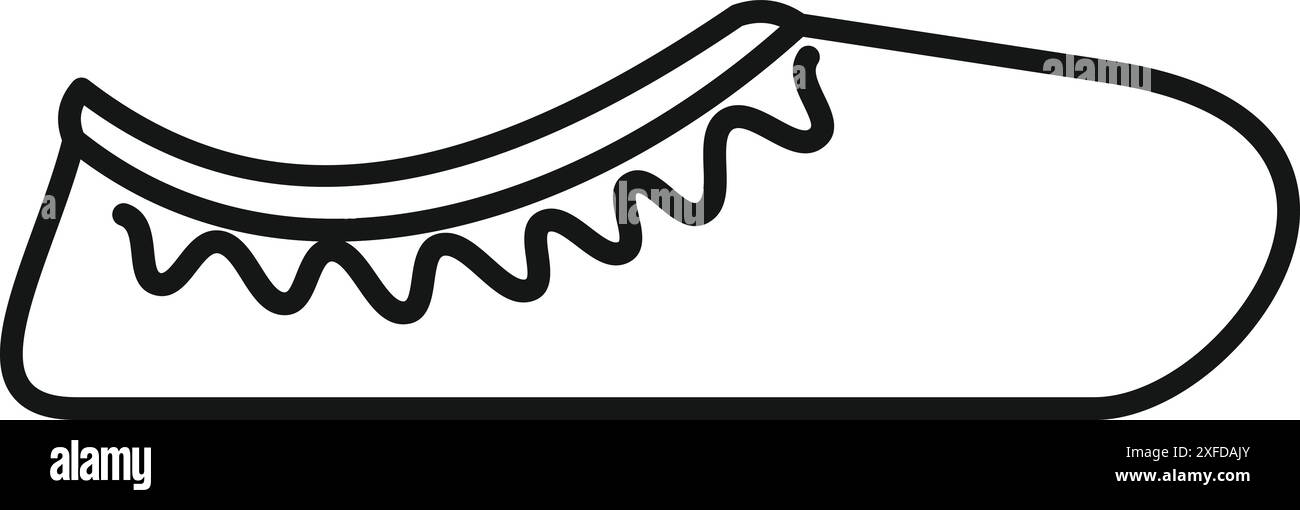 Simple line drawing of comfy slippers for wearing around the house and ...