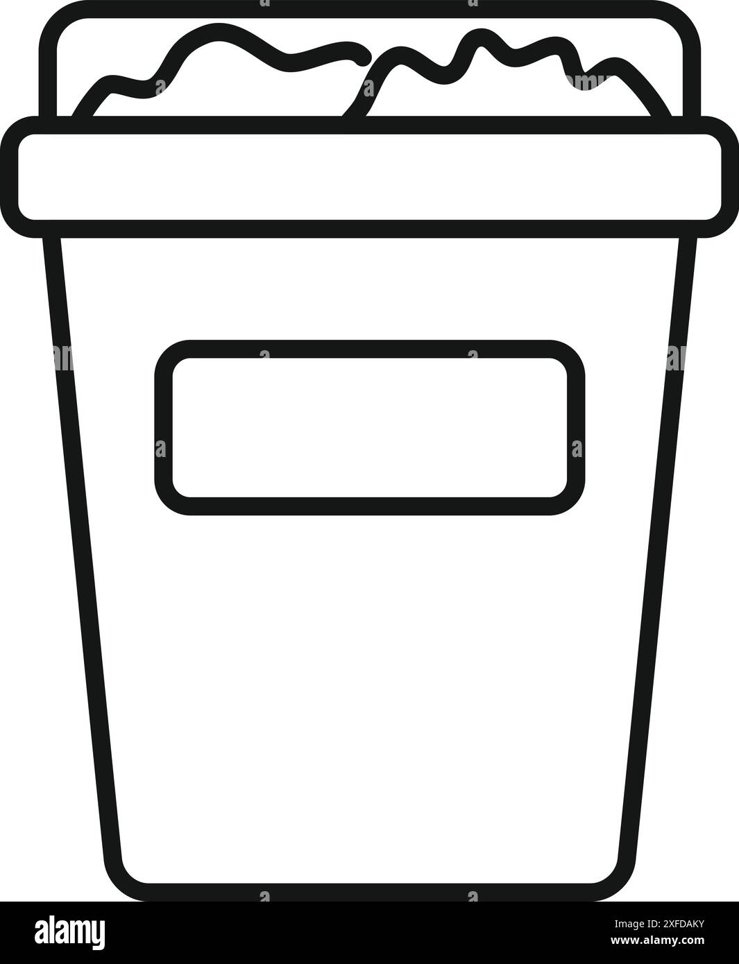 Overflowing rubbish container litter Black and White Stock Photos ...