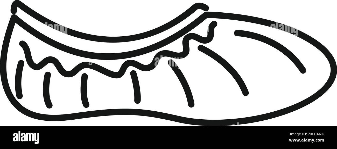 Simple line art illustration of ballet shoes, capturing the essence of ...