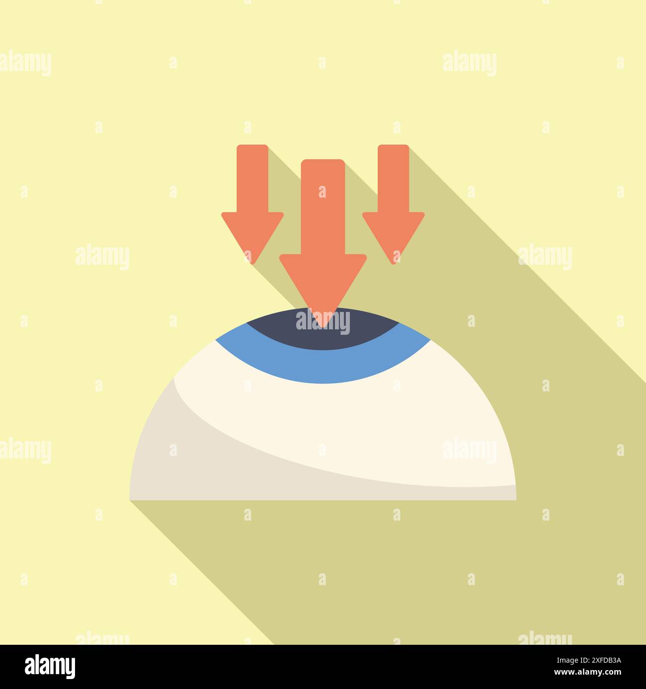 Illustration depicting eye pressure, a common symptom and risk factor ...