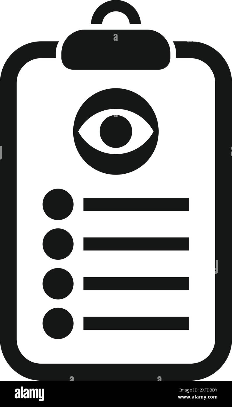 Eye doctor prescription checklist representing vision examination and ...