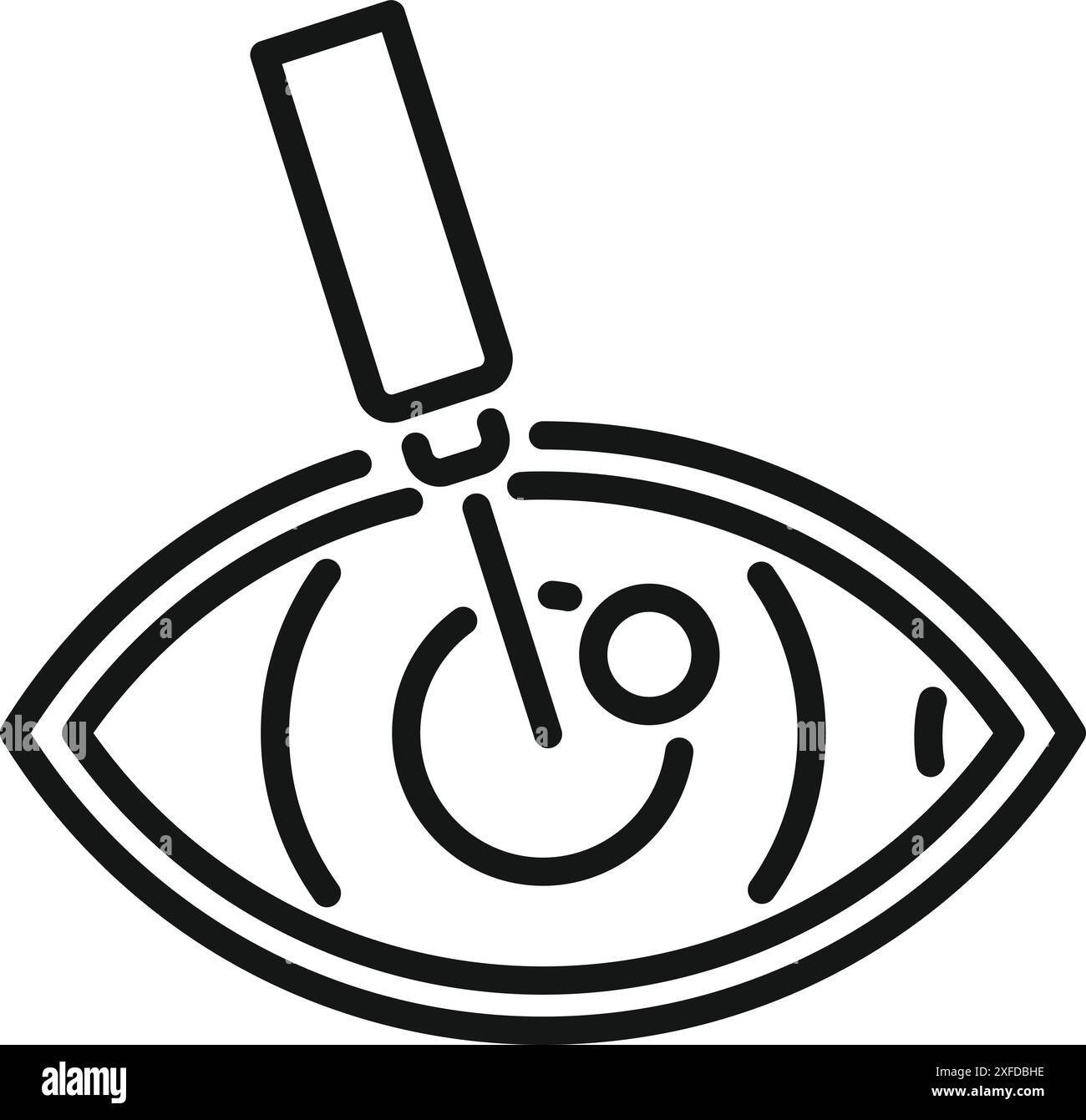 Ophthalmologist Applying Eye Drop Medication To Treat Patient With Eye Disease Stock Vector