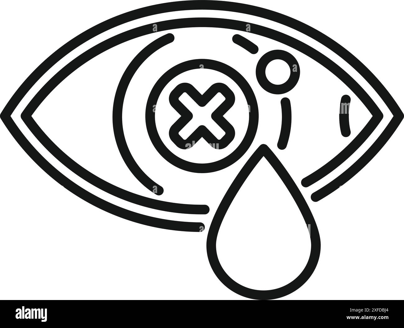 Minimalist icon representing the loss of vision, perfect for explaining ...