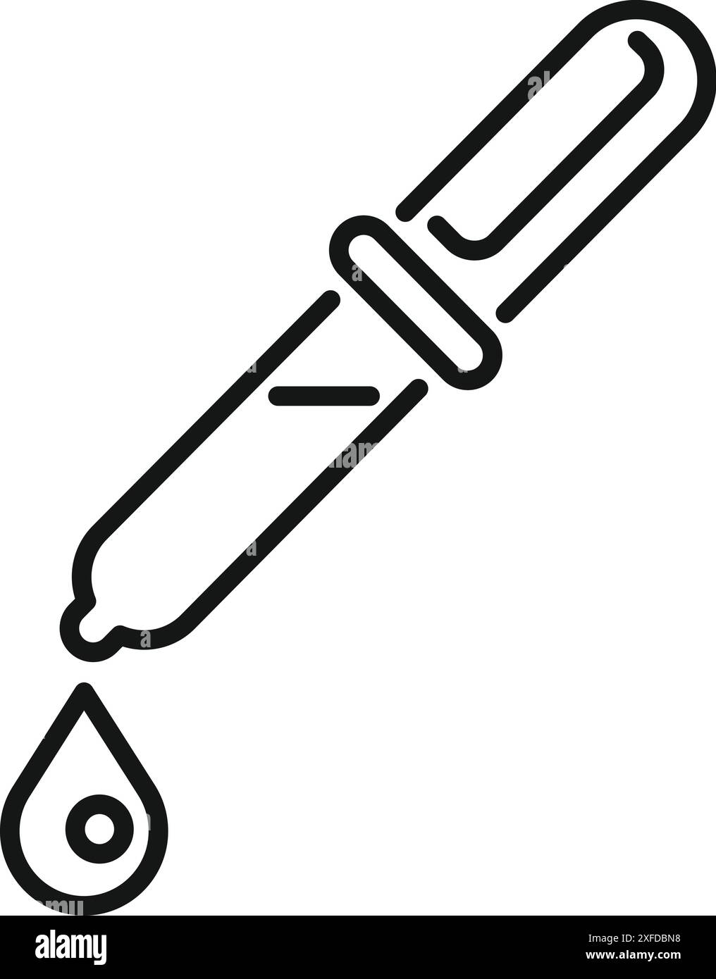 Chemical pipette is dripping liquid in this icon about chemistry and ...