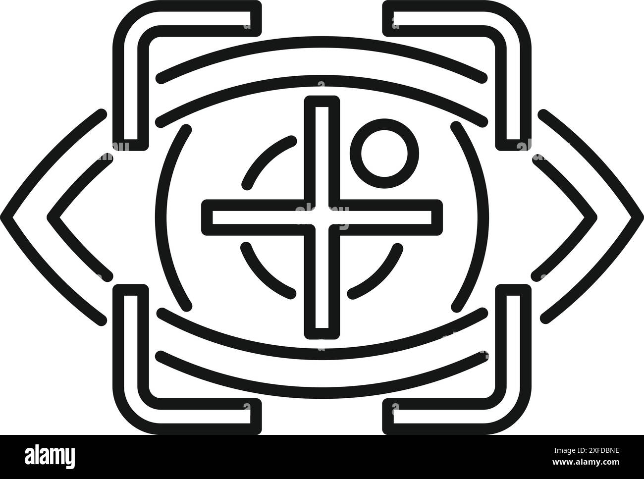 Eye tracking system is scanning and focusing on target, concept of ...