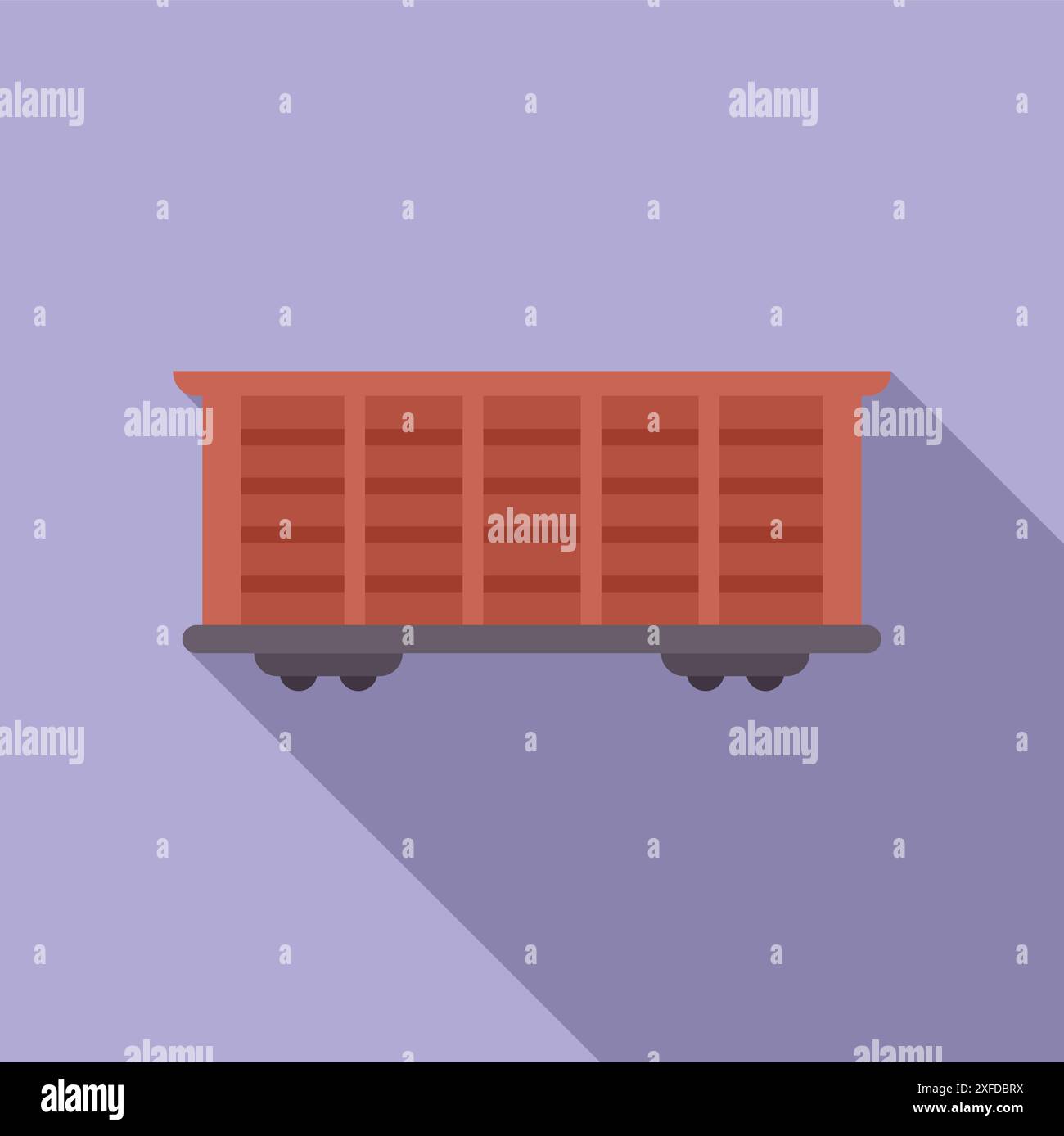 Old railroad freight wagon transporting cargo, commercial railway ...