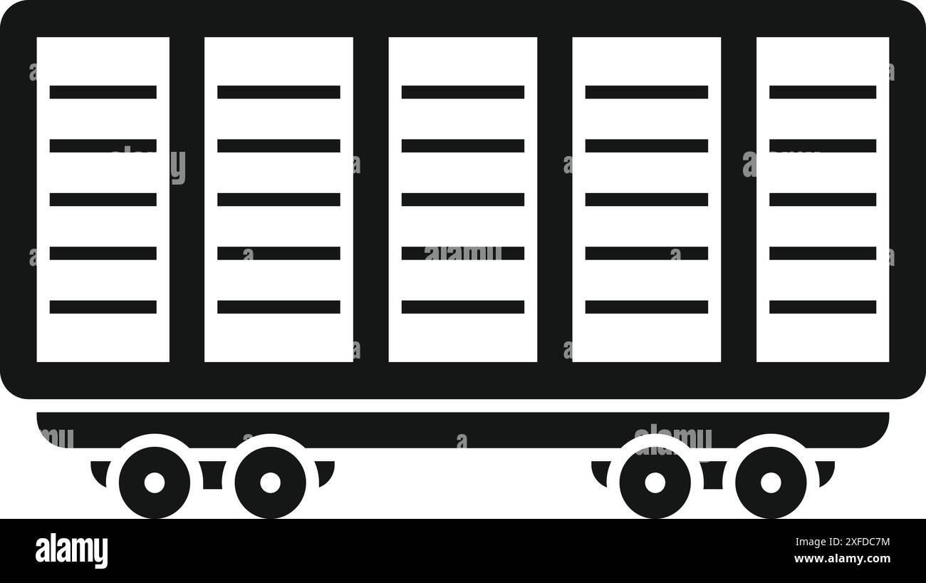Covered railway goods wagon delivering cargo on railroad track Stock ...