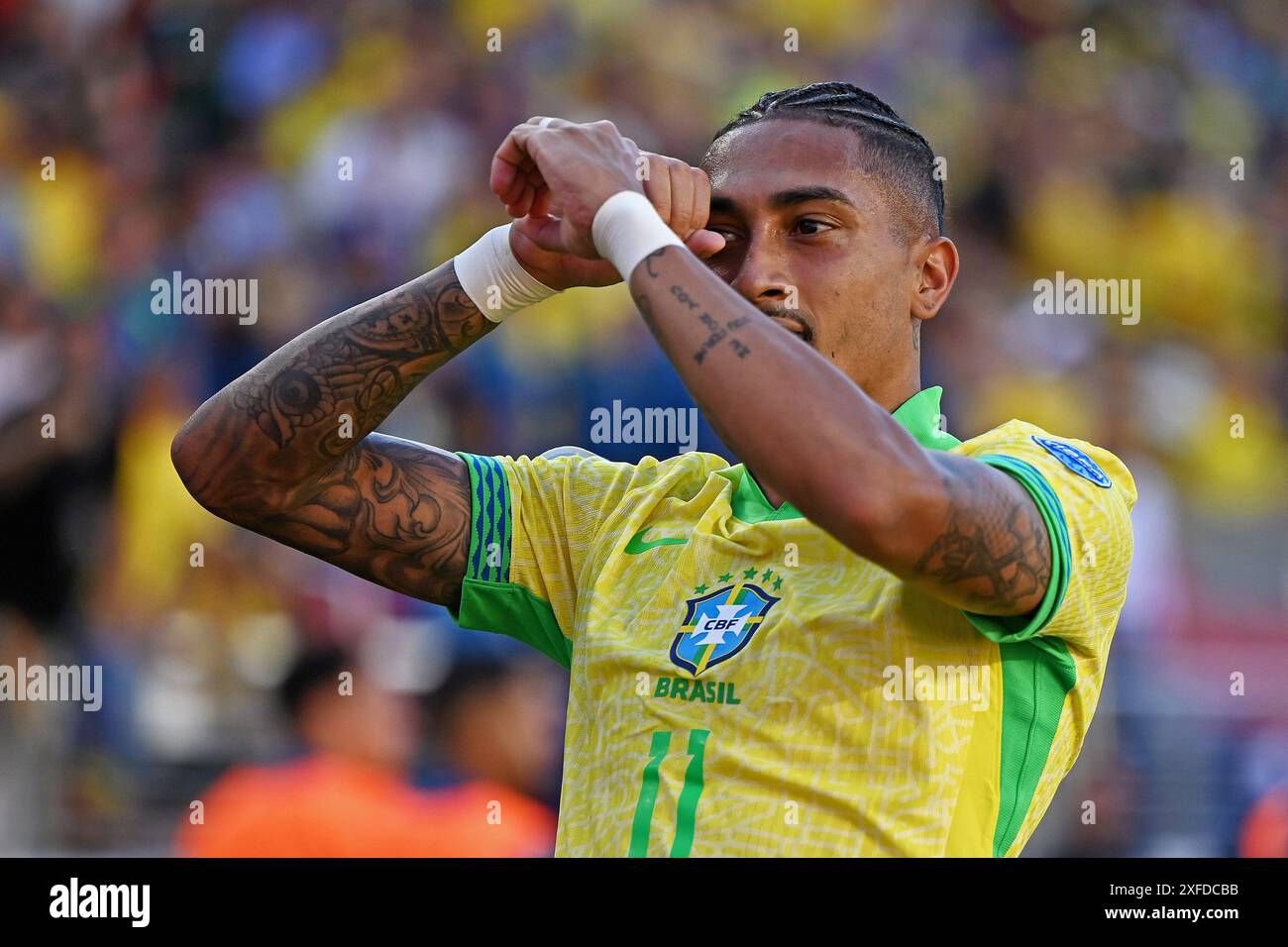 Santa Clara, United States. 02nd July, 2024. Raphinha of Brazil ...