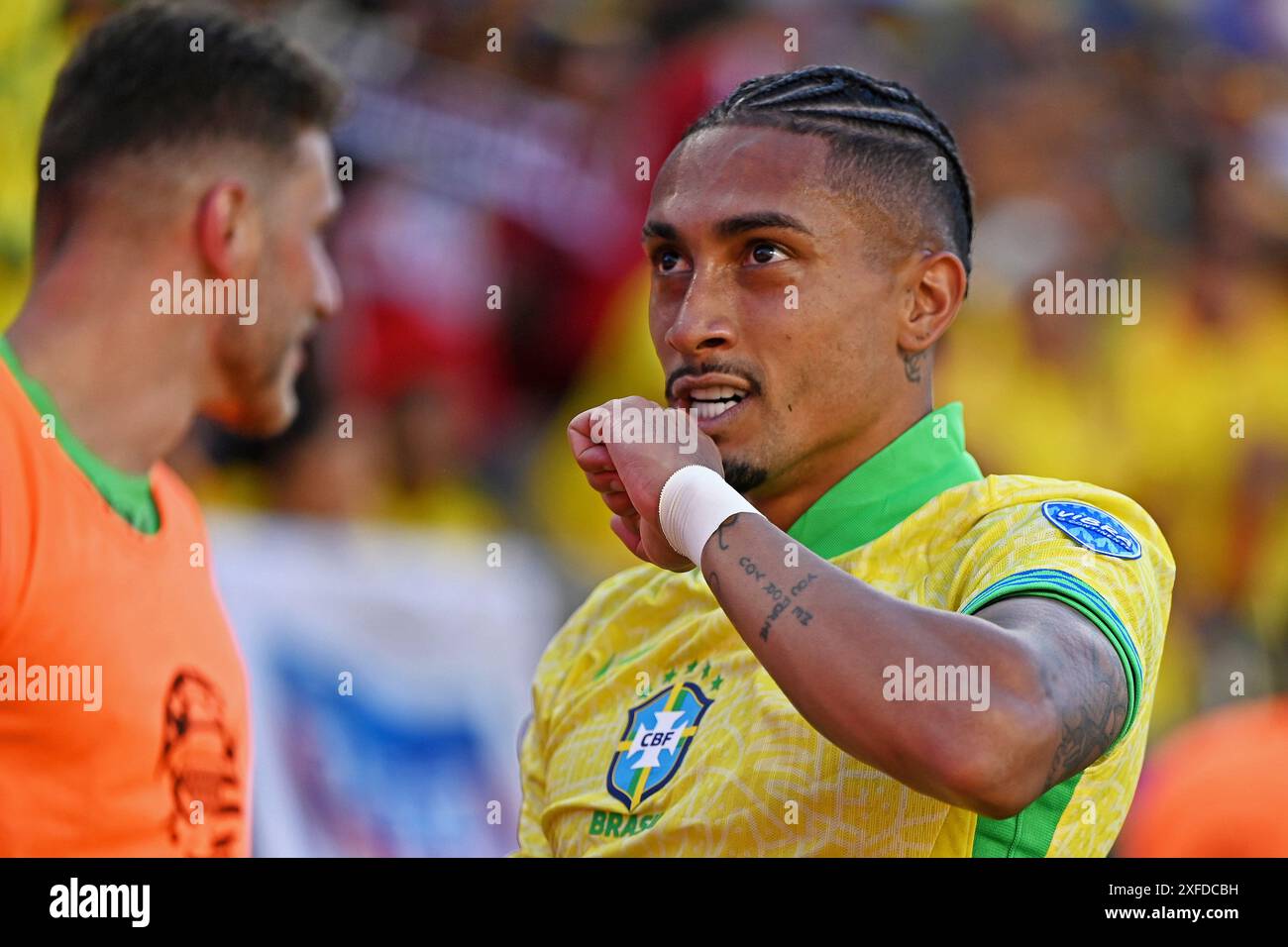 Santa Clara, United States. 02nd July, 2024. Raphinha of Brazil ...