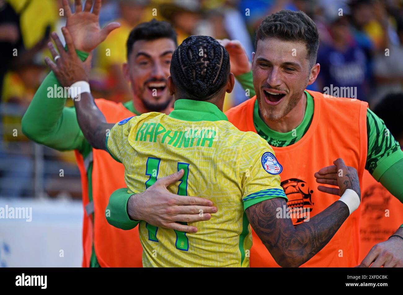 Santa Clara, United States. 02nd July, 2024. Raphinha of Brazil ...