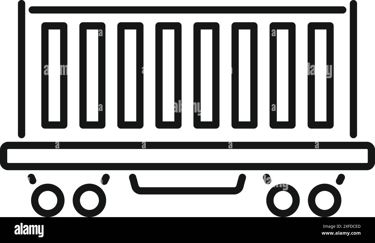 Train standing on platform Stock Vector Images - Alamy