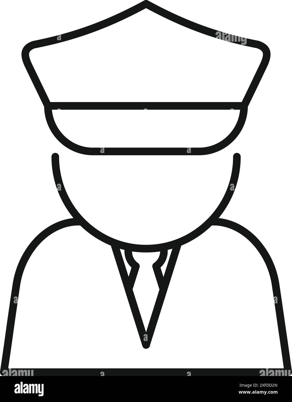 Line drawing of a security guard wearing a suit and tie standing under ...