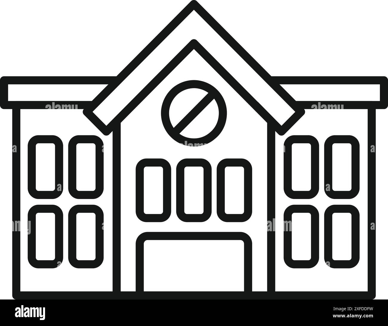 Abandoned school building closed during the pandemic lockdown Stock ...