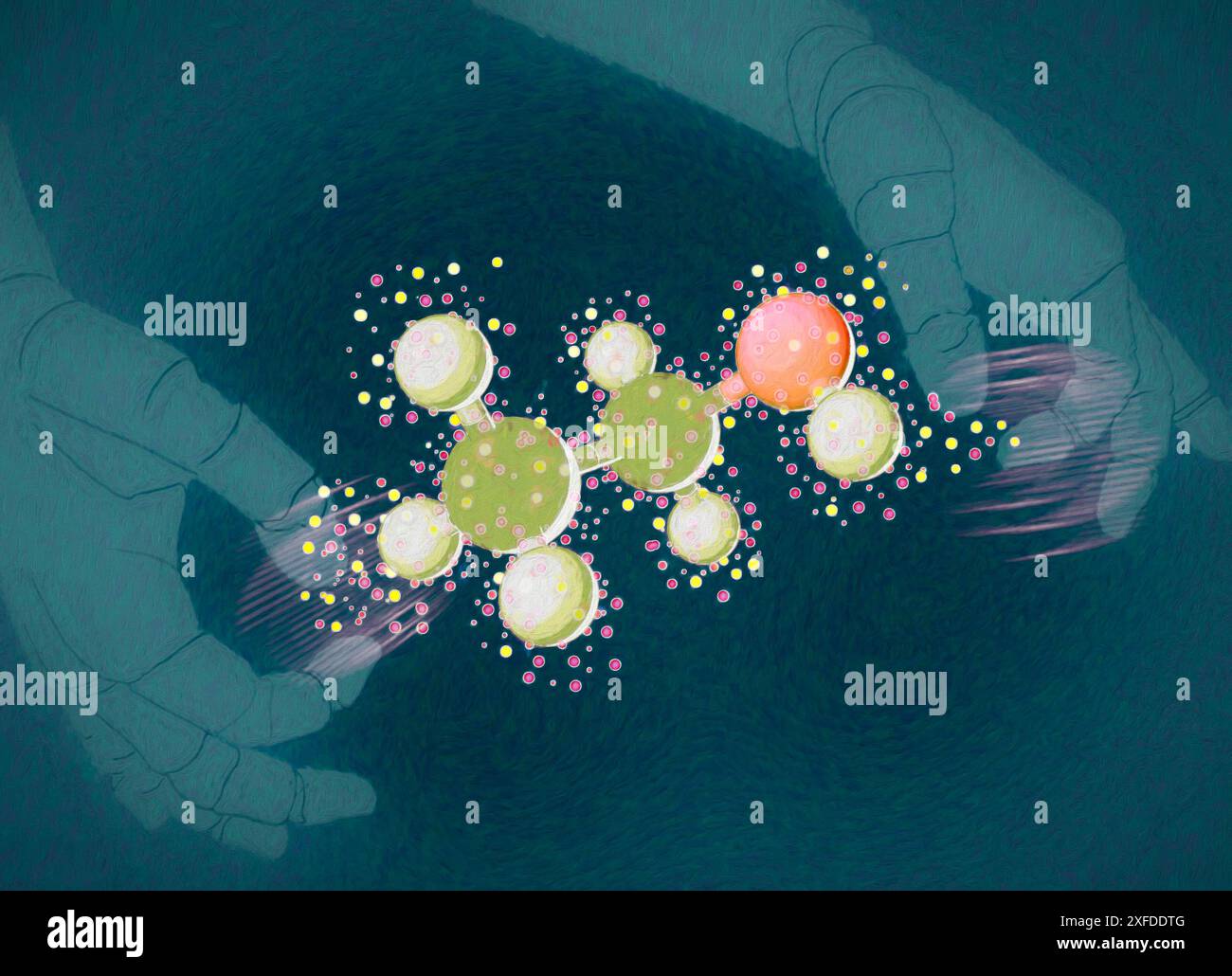 AI molecule design, conceptual illustration Stock Photo - Alamy