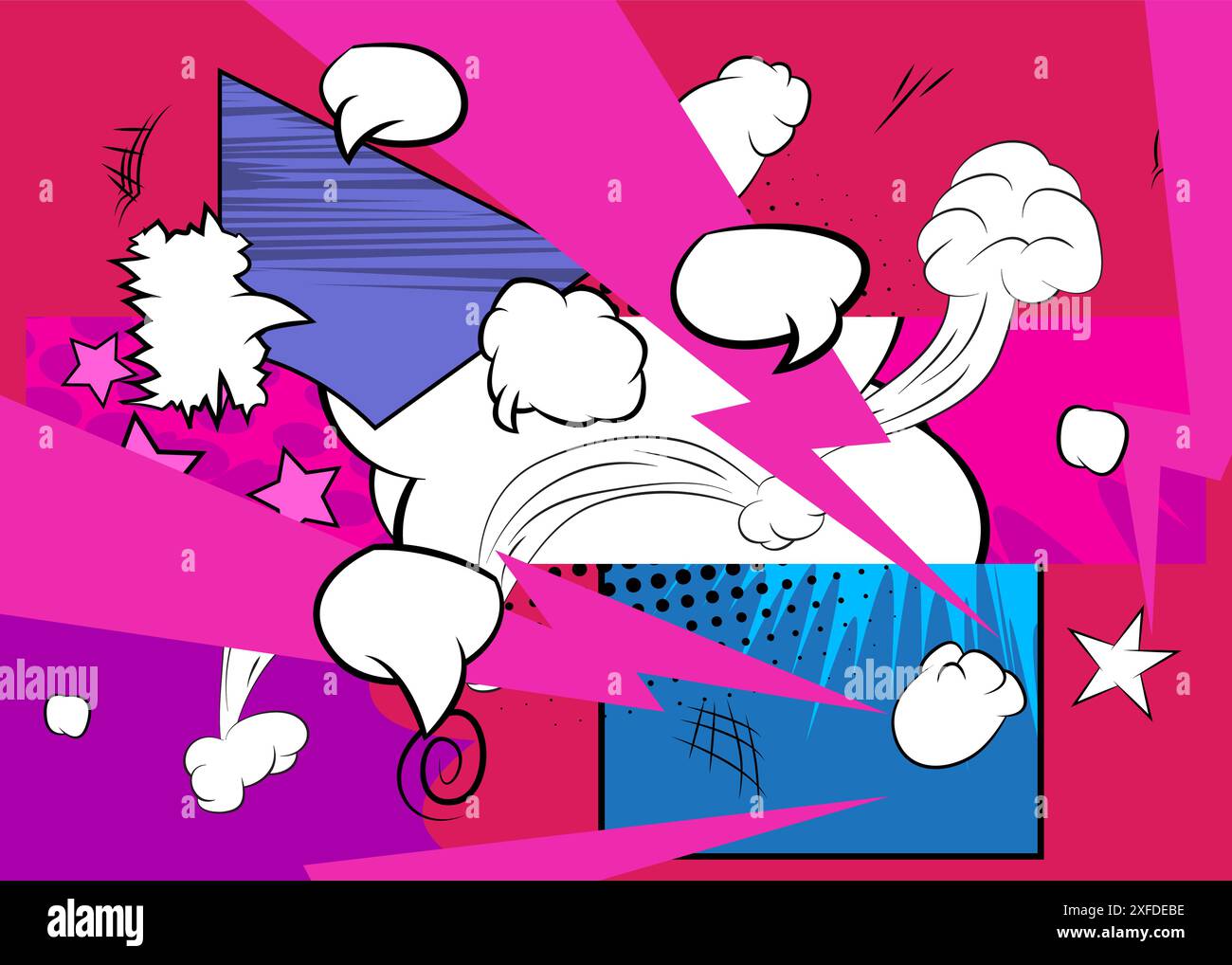 Vintage abstract cartoon backdrop, comic book background. Retro vector ...