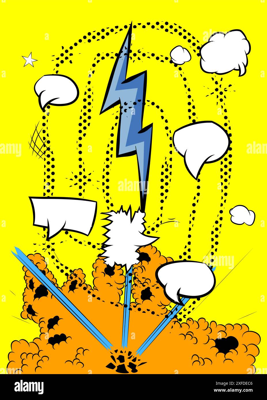 Vintage abstract cartoon backdrop, comic book background. Retro vector ...