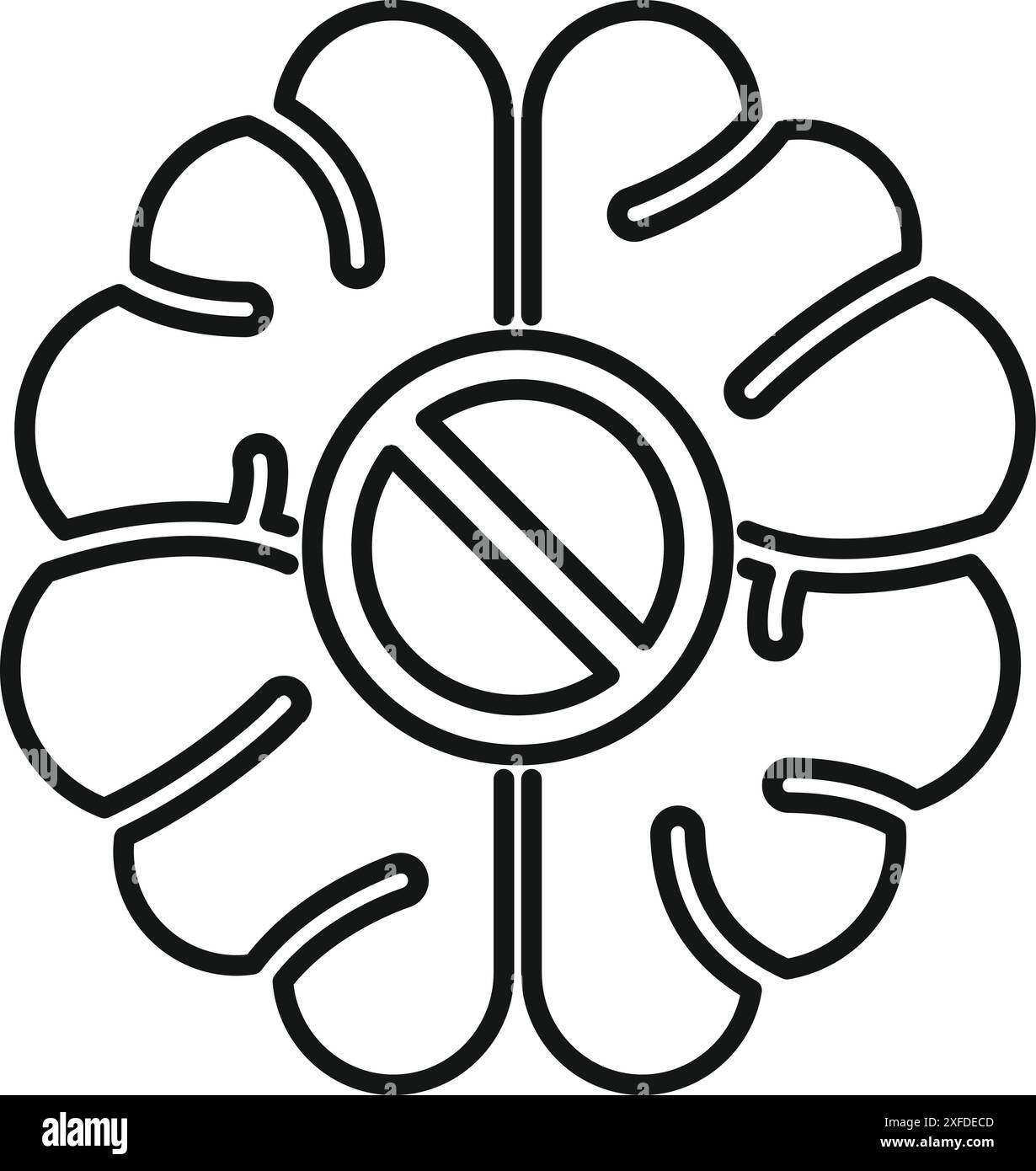 Black outline icon representing the concept of drug prevention and ...
