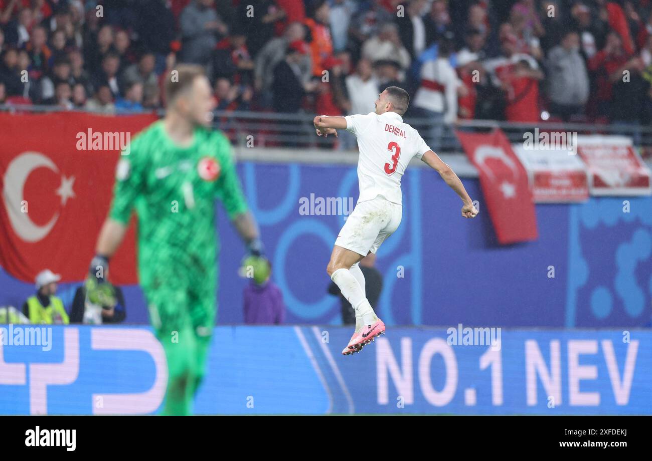 Deguo. 2nd July, 2024. Merih Demiral (R) of T¨¹rkiye celebrates his ...