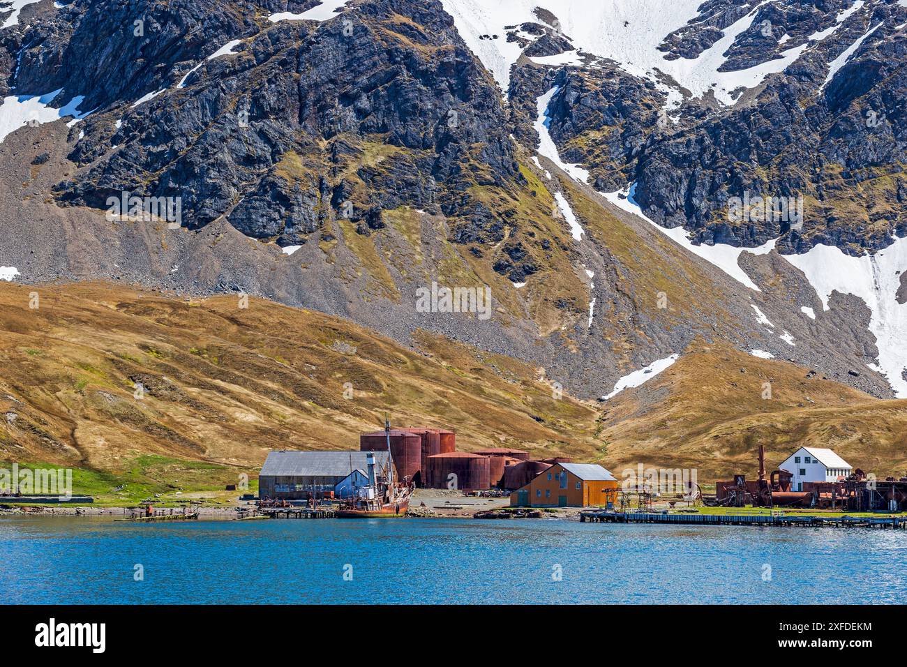 Whaling station, Grytviken, King Edward Cove, South Georgia, Tuesday ...